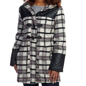 Yoki | Jackets & Coats | Yoki Black Pink Plaid Toggle Coat | Poshmark